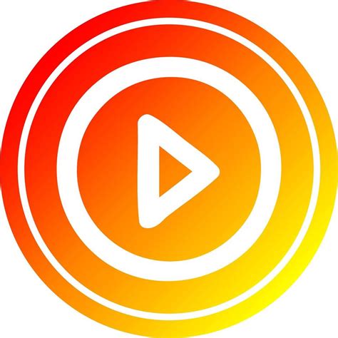 Play Button Circular In Hot Gradient Spectrum 12017333 Vector Art At Vecteezy