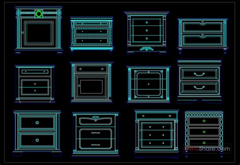 95 Chest Of Drawer Cad Blocks Free Download
