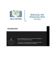 Mastering Data Querying And Analysis Techniques Course Hero