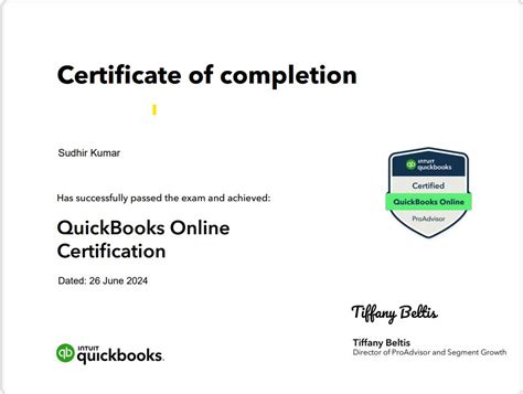 I Am Thrilled To Announce That I Have Successfully Completed My Quickbooks Online Qbo