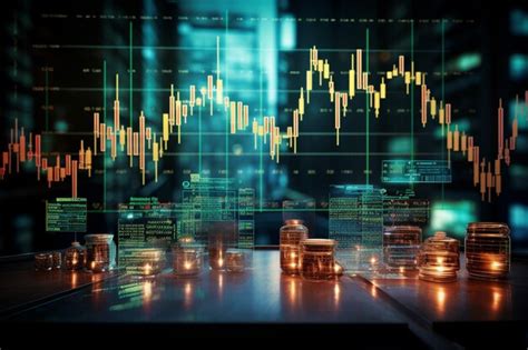Premium Photo Double Exposure Stock Market Display Or Forex Trading Graph And Candlestick