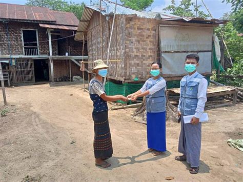 သဲကုန်းမြို့နယ်တွင် လေဘေးသင့်အိမ်ထောင်စု ၃ စုအတွက် အိမ်ဆောက်ပစ္စည