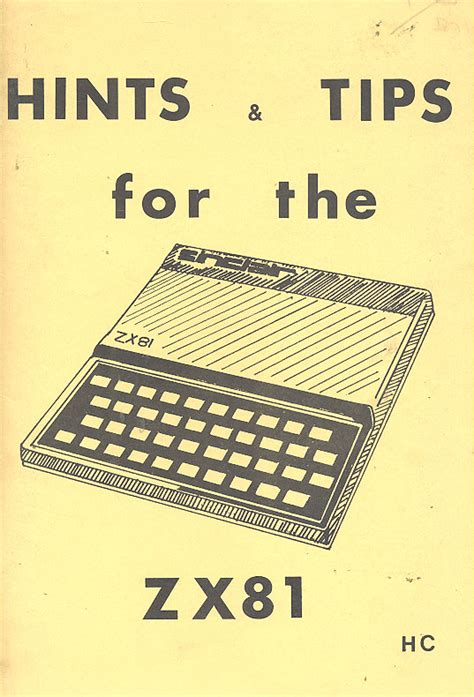 Hints And Tips For The Zx81 Book Computing History