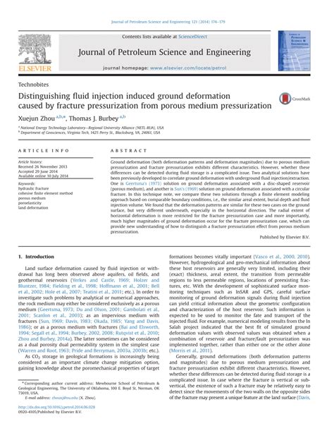 Pdf Distinguishing Fluid Injection Induced Ground Deformation Caused
