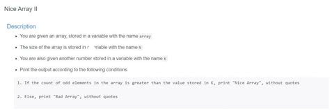 Solved Nice Array Description You Are Given An Array Chegg