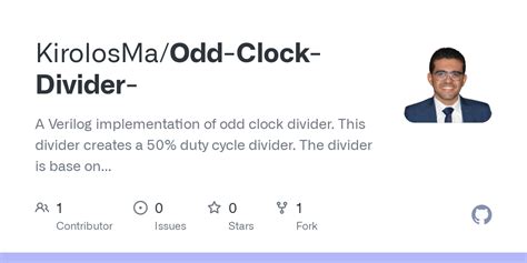 Github Kirolosmaodd Clock Divider A Verilog Implementation Of Odd