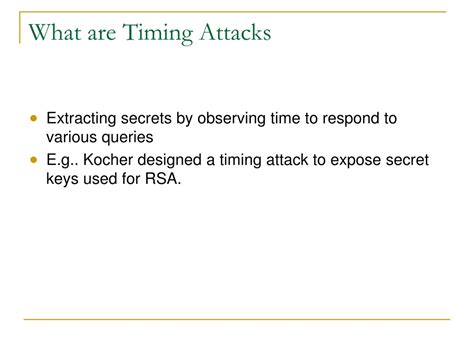 Ppt Remote Timing Attacks Are Practical Powerpoint Presentation Free