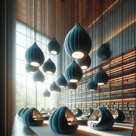 Floating Reading Pods In Libraries Plush Spheres Suspended From Ceilings