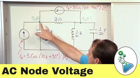Ee Circuit Analysis Ac Node Voltage Method Youtube