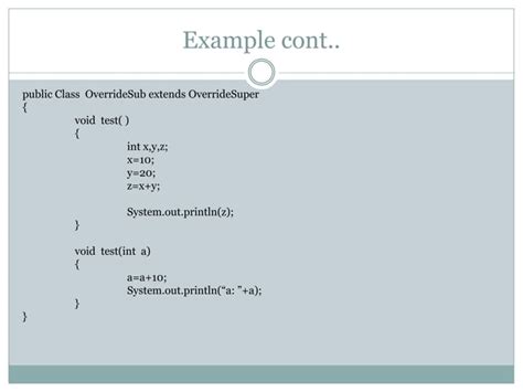 Method Overriding Ppt Programming Languages Computing