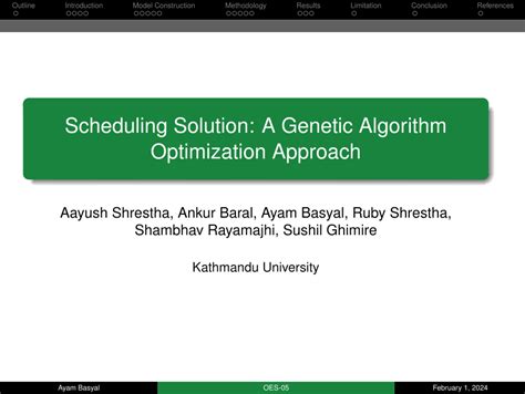pdf scheduling solution a genetic algorithm optimization approach