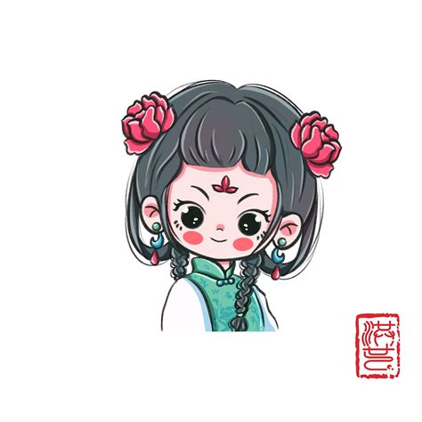 Q版简约女生头像设计师洪也 站酷zcool