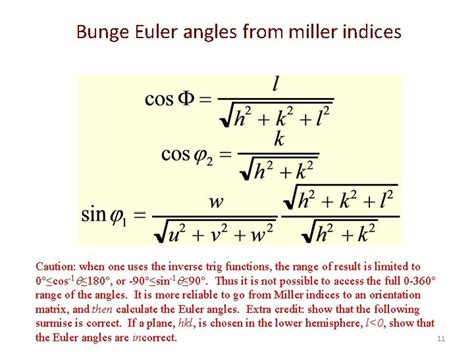 Crystallographic Orientation Representations Euler Angles Axisangle Rodriguesfrank Vectors