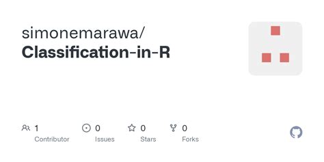 Github Simonemarawaclassification In R