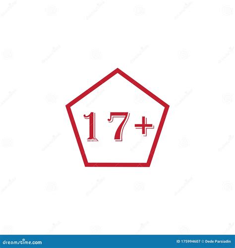17 Plus Icon Illustration Vector Sign Symbol Stock Vector