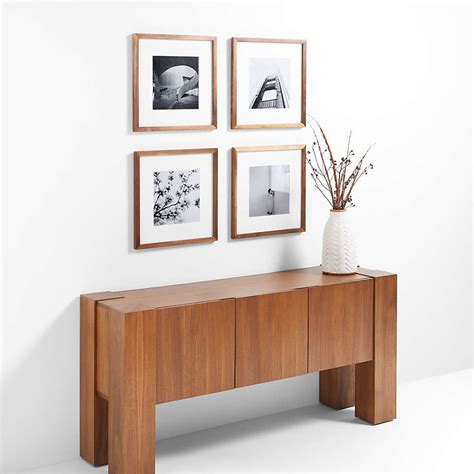 4 Piece Walnut Wood 11x11 Gallery Wall Picture Frame Set Reviews