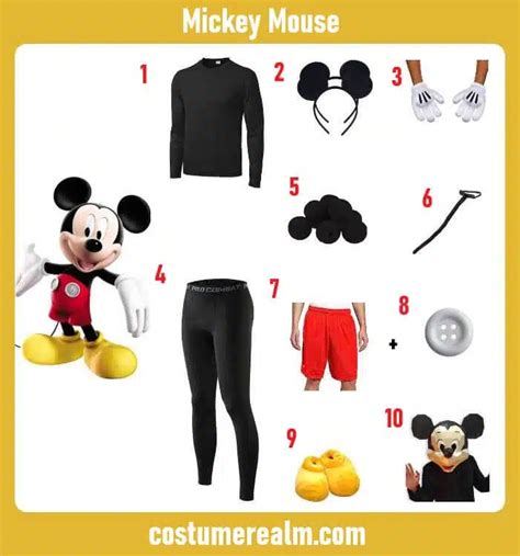 Mickey Mouse Costume Guide Transform Into The Disney Icon For Halloween