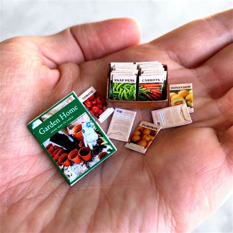Miniature Seed Packets Garden Set Miniature Garden Magazine For 112