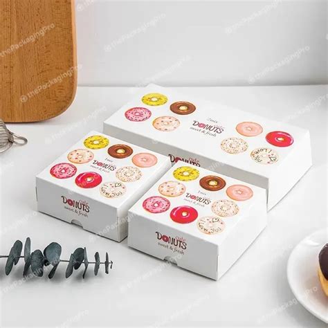 Logo Printed Mini Doughnut Packaging Donut Box Buy Donut Box Mini Doughnut Packaging Mini