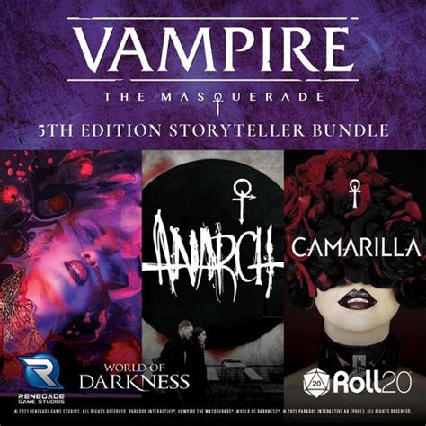 Vampire The Masquerade Storyteller Bundle Roll20 Marketplace