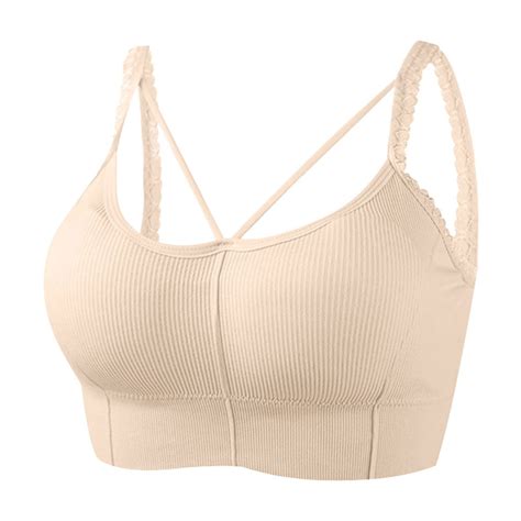 Clean Criss Cross Back Bras For Women Lace Spaghetti Straps Bralettes