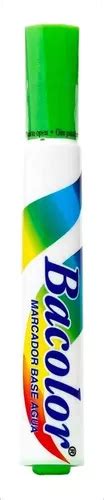 12pzs De Marcador Baco Bacolor Plegadiza Verde Claro V Mercadolibre