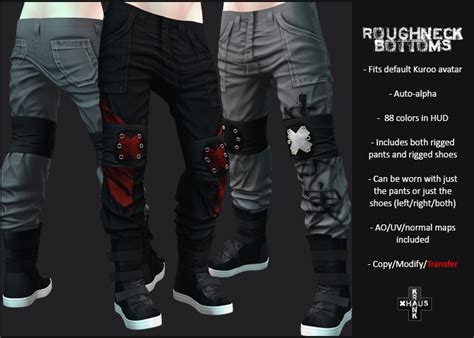 Second Life Marketplace Krankhaus Kuroo Roughneck Bottoms