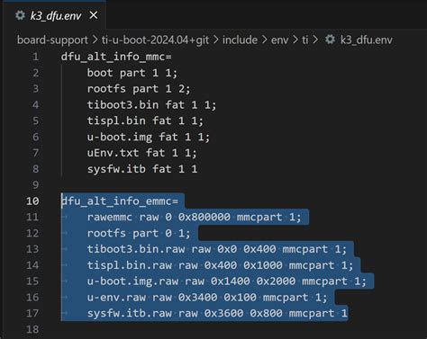 Processor Sdk Am62x How To Modify Dfualtinfoemmc Processors Forum Processors Ti E2e