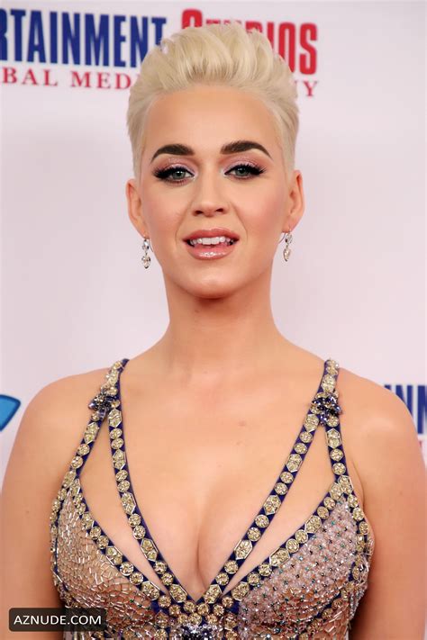 Katy Perry Sexy In A Sheer Bead Gown At Byron Allens Oscar Party In