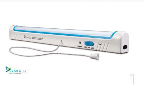 White Syska Emt S Emergency 8w Led Batten B22 At ₹ 650 Piece In Gurgaon Id 22873187962