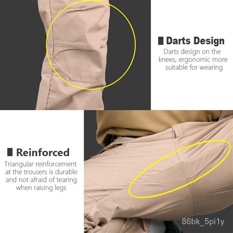 Ix7 Ix9 Mens Tactical Pants Waterproof Ripstop Fabric Multi Pocket