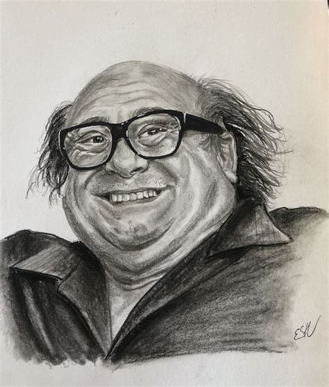 Danny Devito Pencil Drawing Drawings Male Sketch How To Draw Hands
