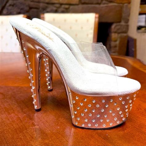 Pleaser Shoes Sexy Pleaser Stardust Jeweled Platform Heels Us Nwob Poshmark