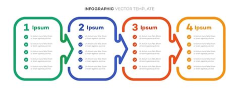 Premium Vector Infographic Template Timeline Process 4 Option Or Step Line Color Style Vector