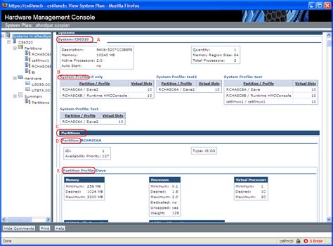 System Configuration Displayed By HMC System Plan