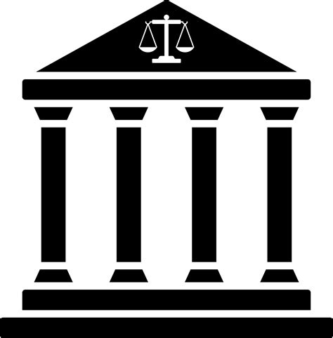 Courthouse Building Icon In Flat Style 24279379 Vector Art At Vecteezy