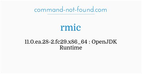 command not rmic
