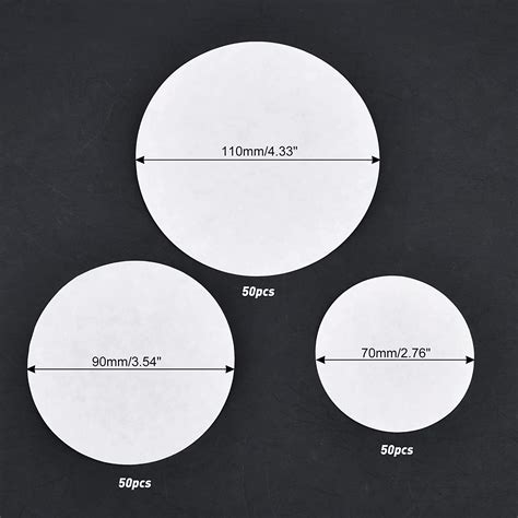 Superfindings 150pcs White Quantitative Filter Paper Circular 3 Style Cellulose Filter Paper