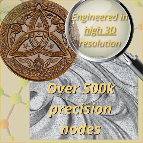 Celtic Trinity Knot Round Panel Stl File Triquetra Bas Relief For Cnc