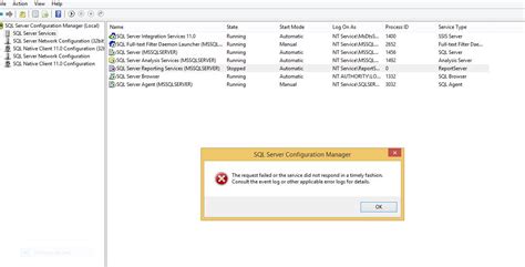 sql unable to run report server server fault