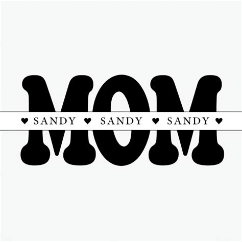 Bold Minimalist Mom And Sandy Typography Design Sticker Playground
