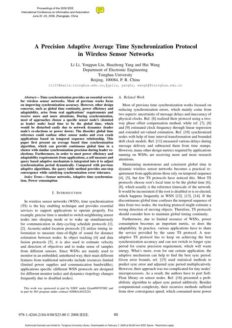 pdf a precision adaptive average time synchronization protocol in