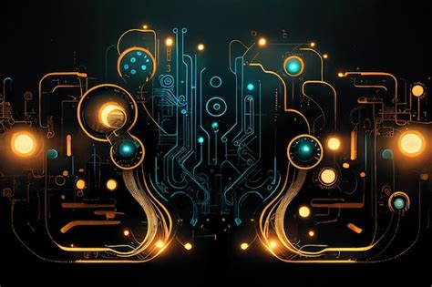 Premium Photo Abstract Circuit Cyberspace Design Generative Ai