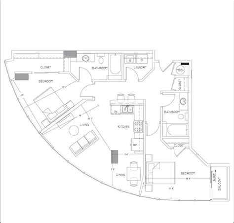 Have A Pretty Interesting Floorplan The Curve Is Fishbowl