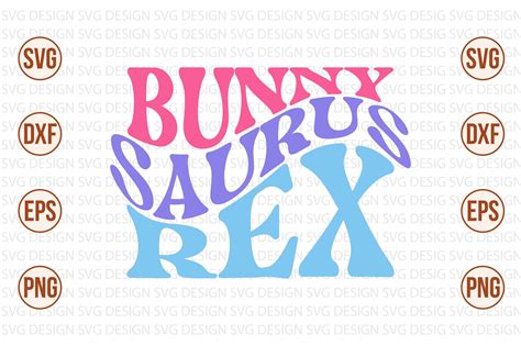 Bunny Saurus Rex Retro Svg Graphic By Sadiqul7383 · Creative Fabrica