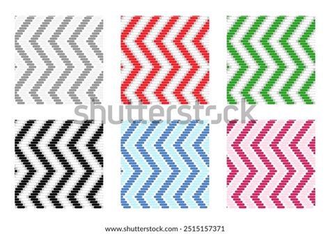 Set Herringbone Twill Fabric Seamless Pattern Stock Vector Royalty Free 2515157371 Shutterstock