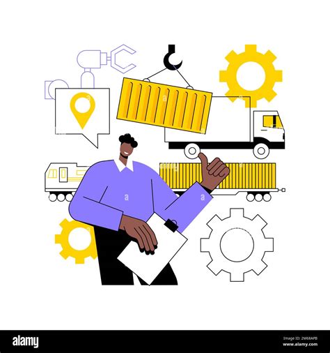Container Transportation Abstract Concept Vector Illustration
