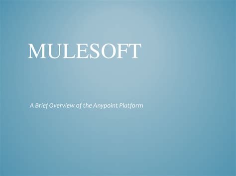 Mulesoft Introduction Speaker Deck