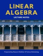 Comprehensive Linear Algebra Lecture Notes For Babes Course Hero