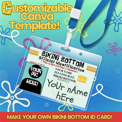 Spongebob Id Card Etsy